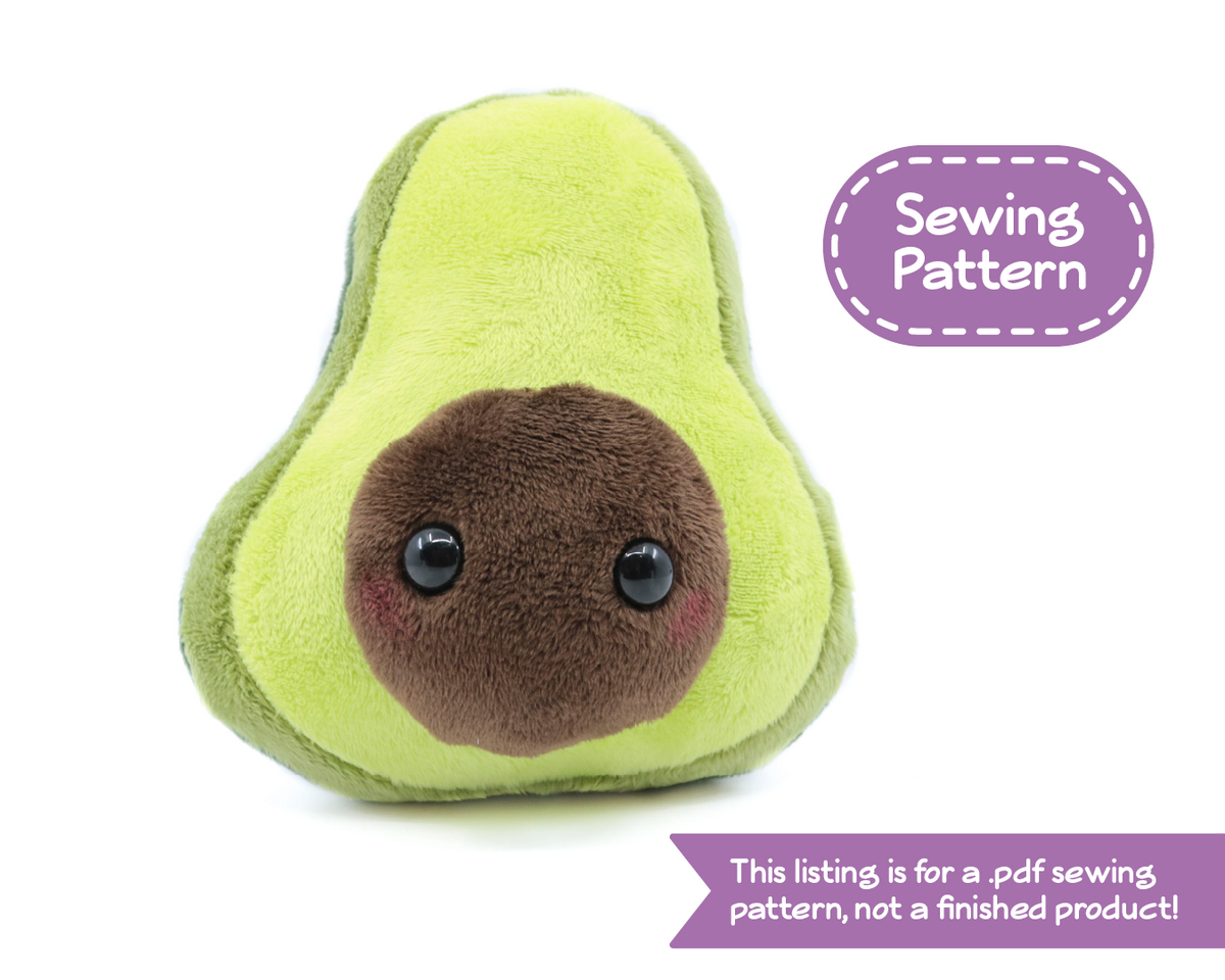 Avocado Plush Sewing Pattern - Digital Download – BeeZeeArt