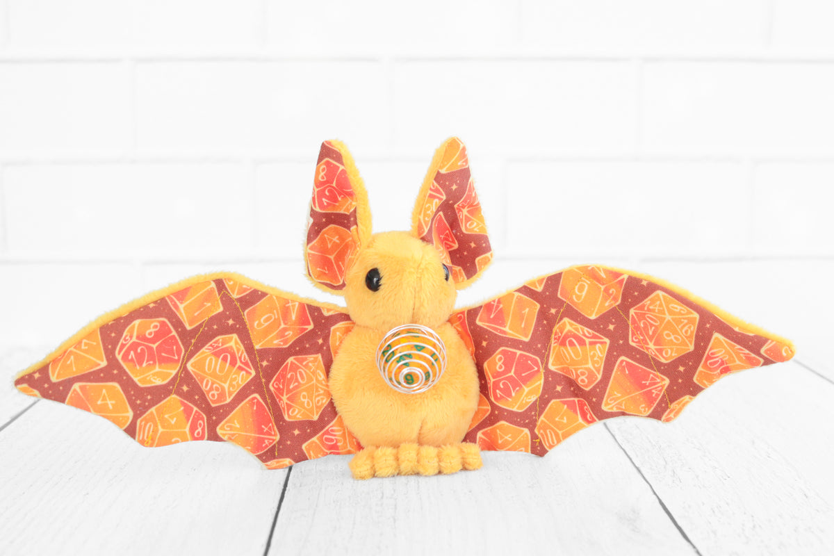 Golden Yellow Dice Guardian Bat Stuffed Animal Plush Toy – BeeZeeArt