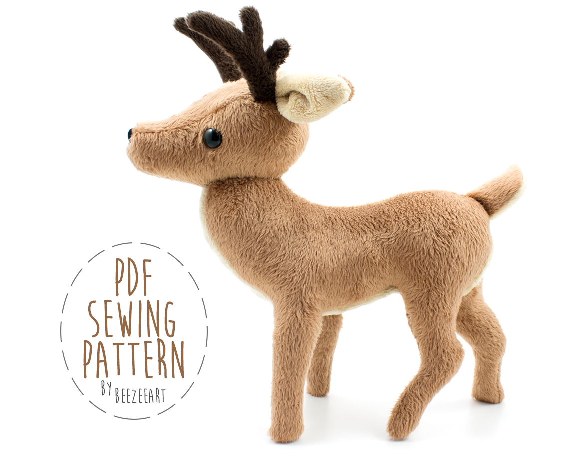 Deer Stuffed Animal Sewing Pattern - Digital Download – BeeZeeArt